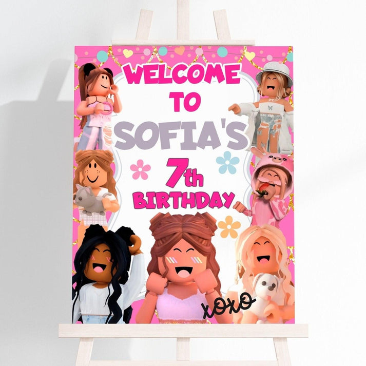 Roblox Party Welcome Sign – Mama Life Printables