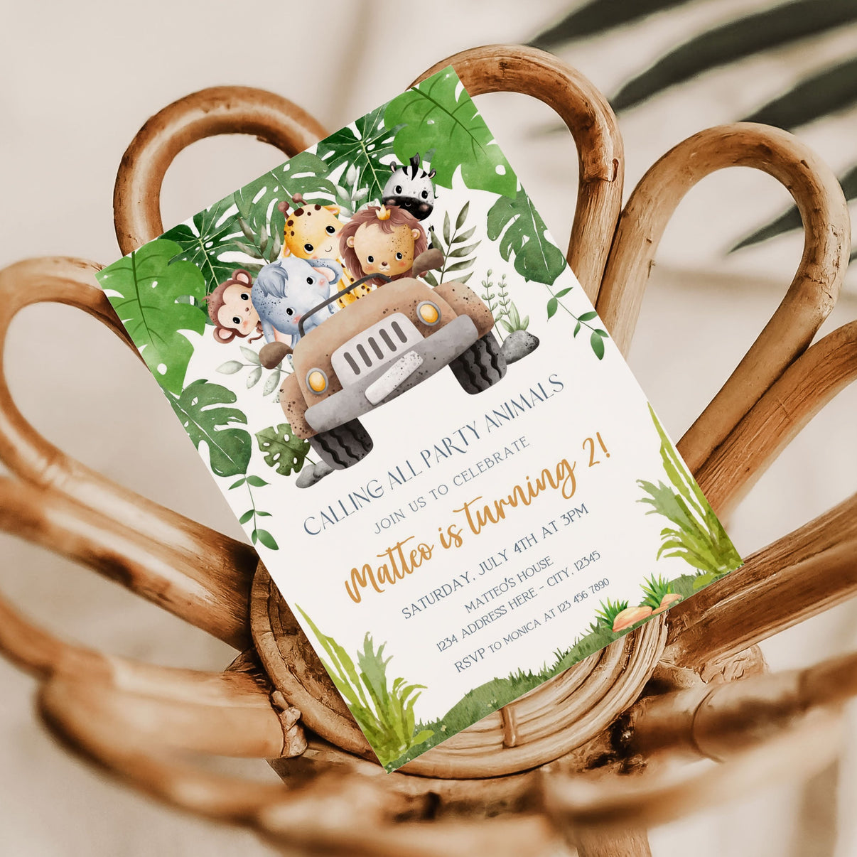 Safari Birthday Invitation Template | Editable in Canva – Mama Life ...