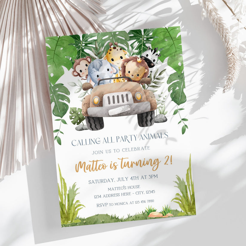 Safari Birthday Invitation Template | Editable in Canva – Mama Life ...