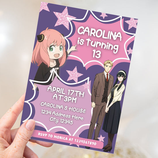 Editable Spy x Family Birthday Invitation – Mama Life Printables