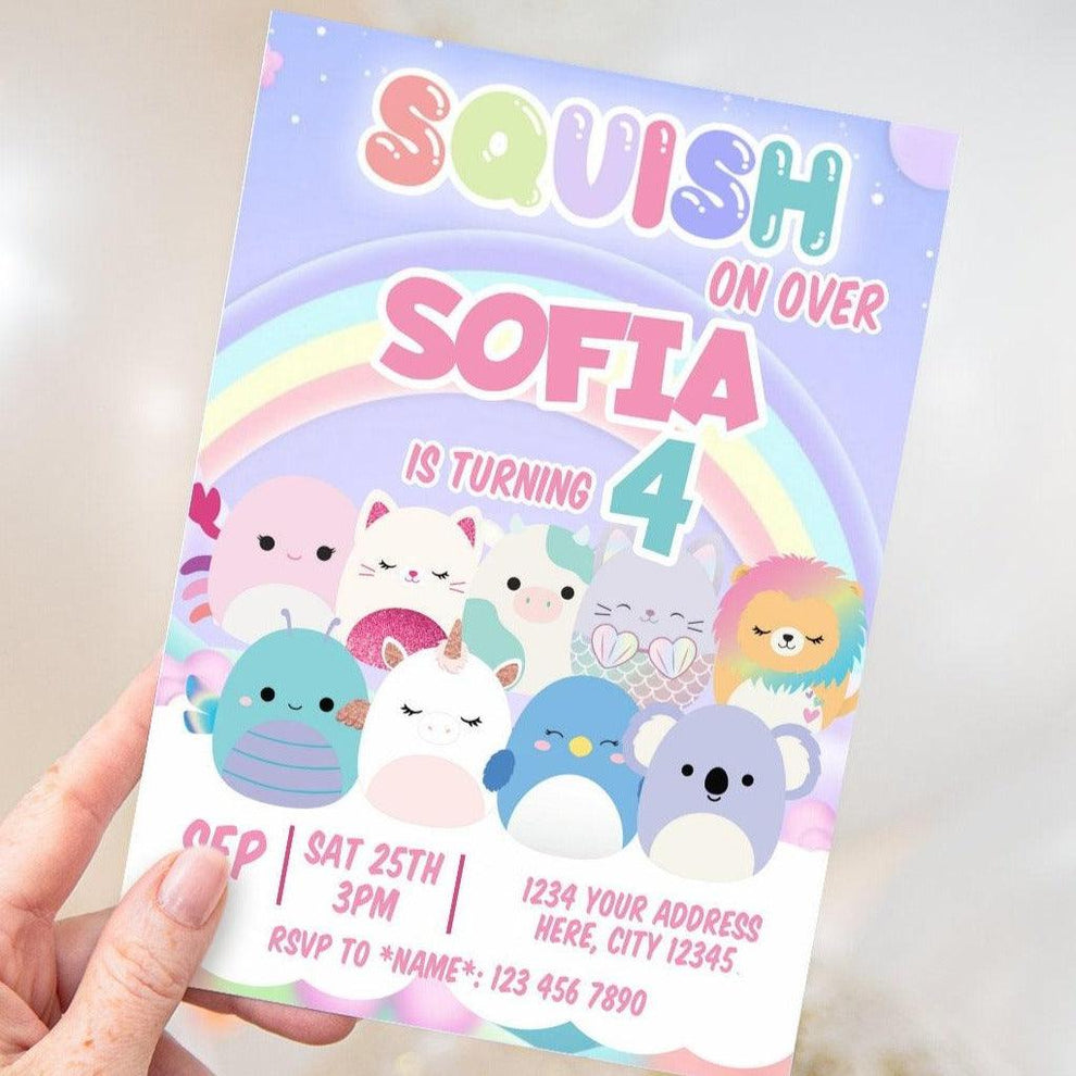 Squishmallows Birthday Invite – Mama Life Printables
