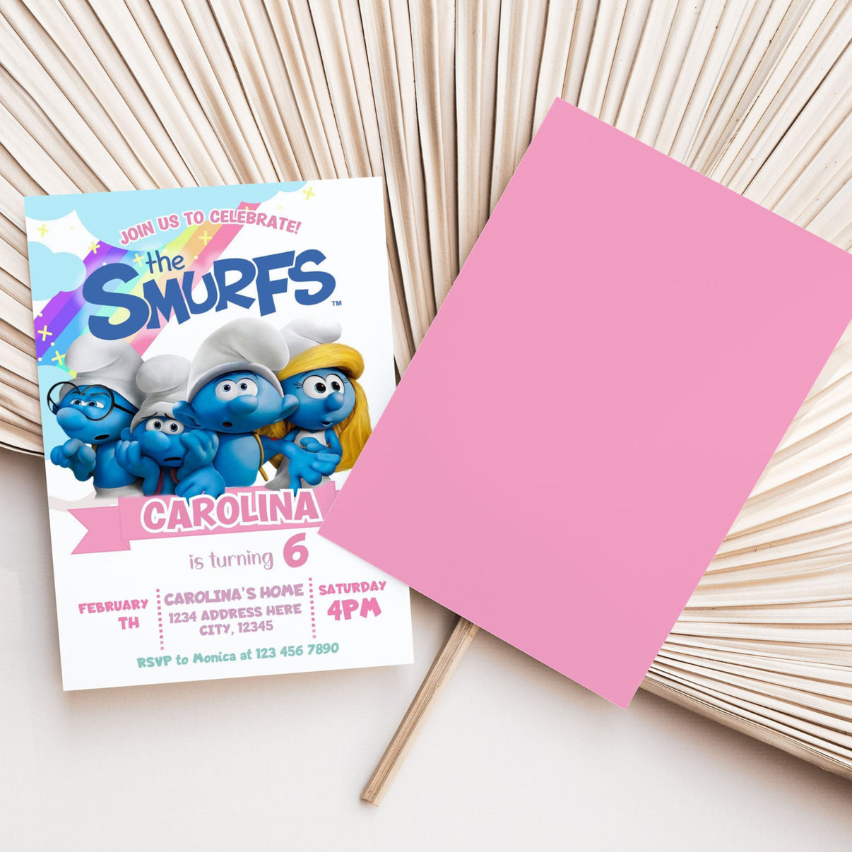 The Smurfs Birthday Invitation Template – Customize Yours Now! – Mama ...