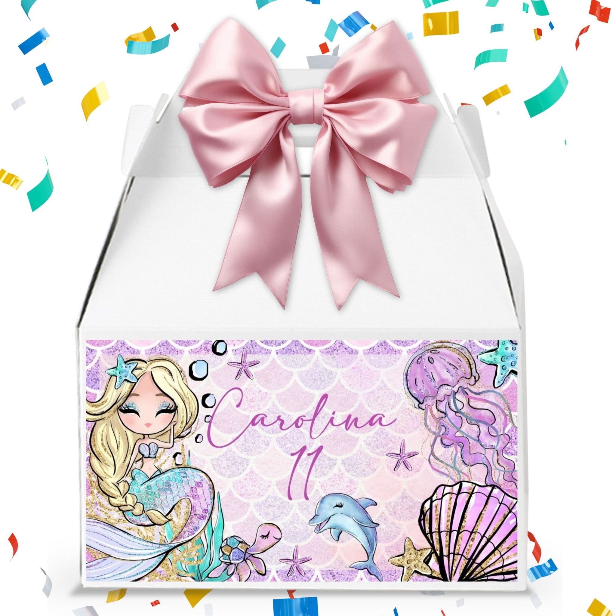 Mermaid Favor Box Label – Mama Life Printables