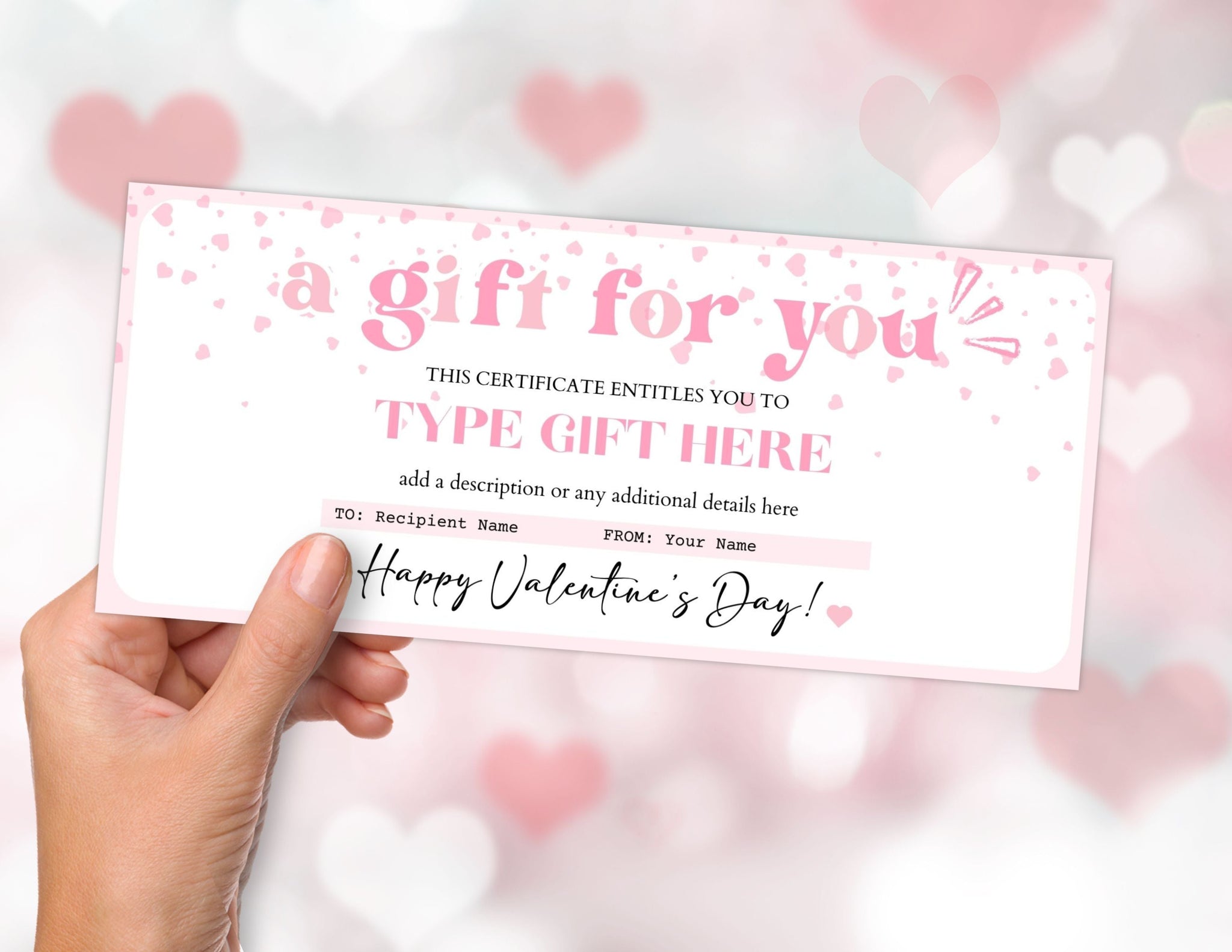 Editable Valentine's Day Gift Certificate – Mama Life Printables