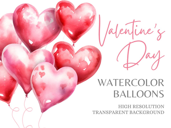 Valentine's Day Heart Balloons Clipart – Mama Life Printables