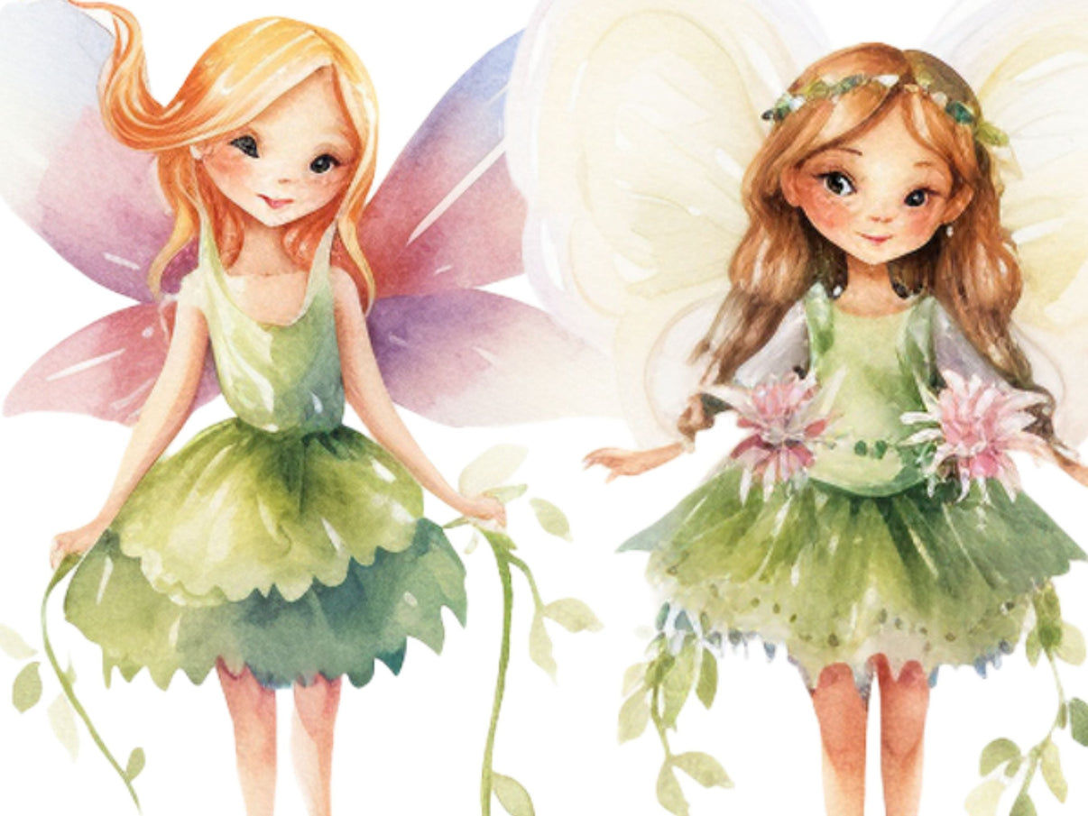 Watercolor Garden Fairies Clipart Set – Mama Life Printables