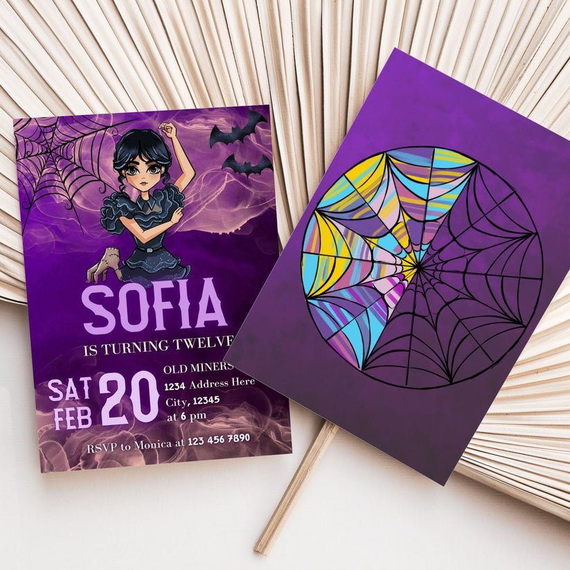 Wednesday Addams Invitation Template – Mama Life Printables